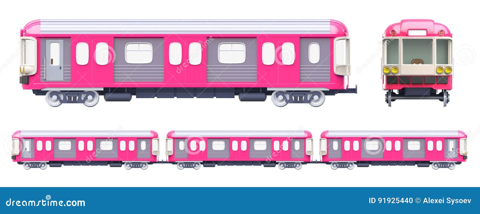 Subway train pink side stock illustration. Illustration of icon - 91925440