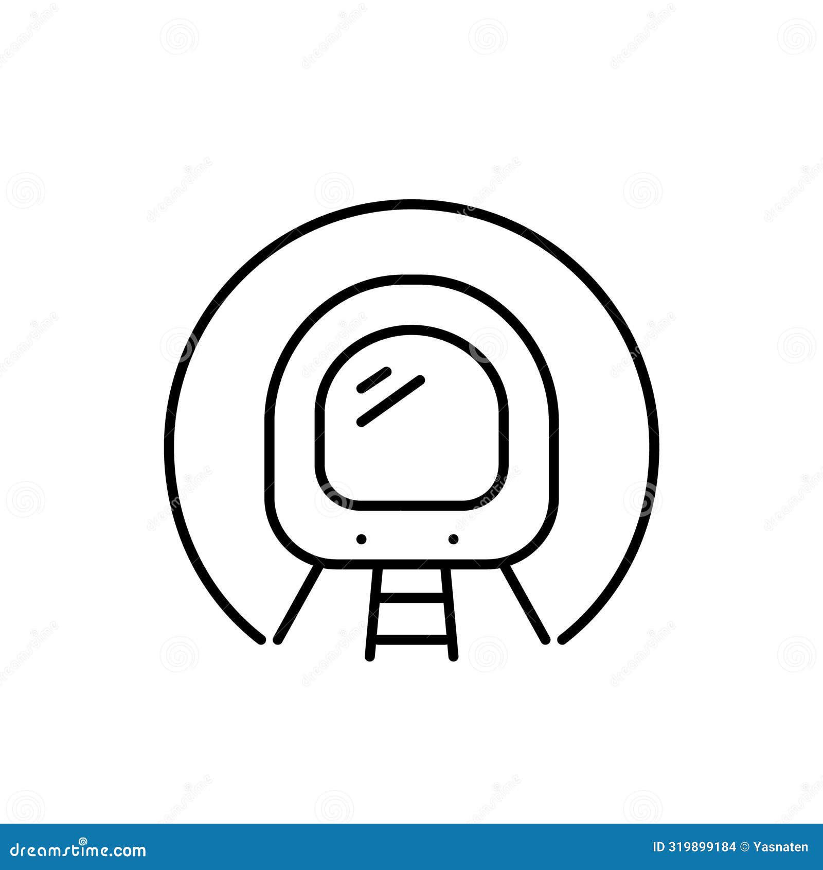 Subway Train on Rails in Tunnel. Underground Rapid Transit ...