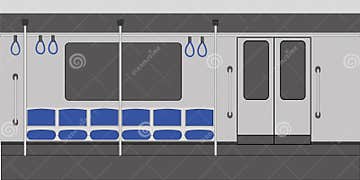 Subway Train. Side View of a Modern Metro Train with Closed Doors Stock ...
