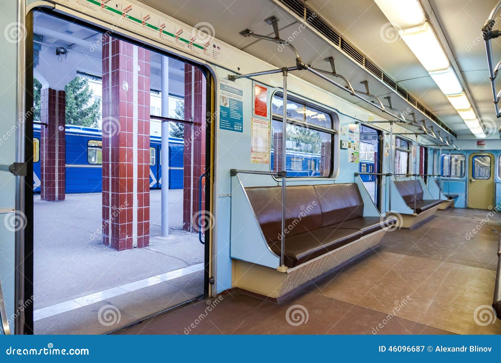 Subway Train Stand on the Station Editorial Photography - Image of ...