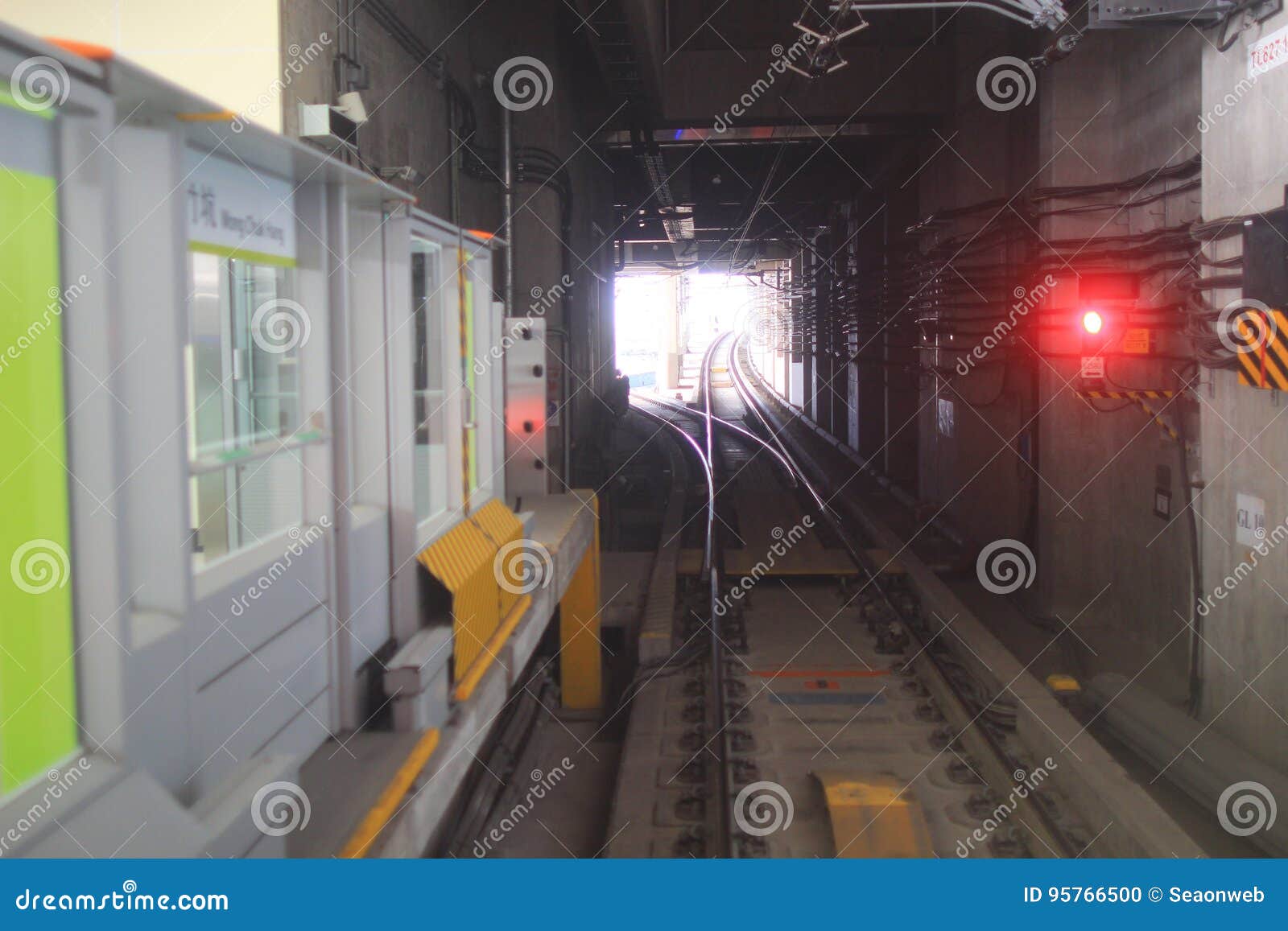 Subway Tunnel.with the Front View Editorial Image - Image of fast ...