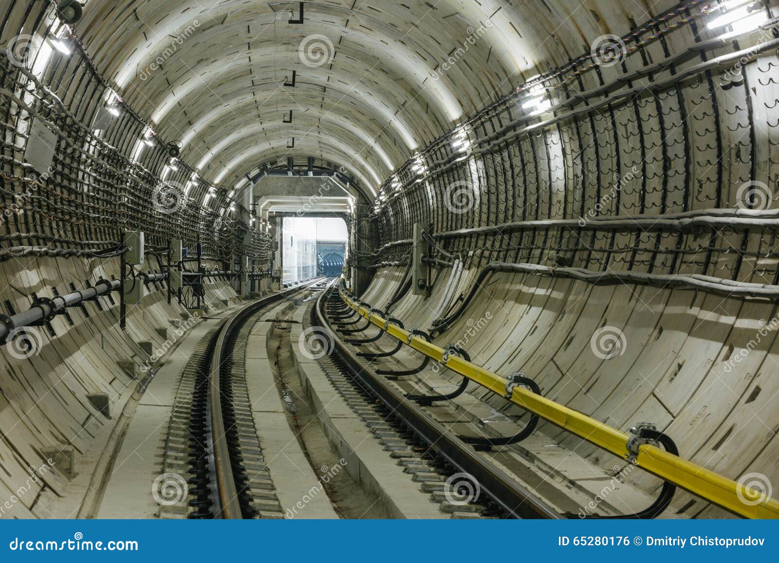 Subway tunnel stock photo. Image of infrastructure, tunnel - 65280176