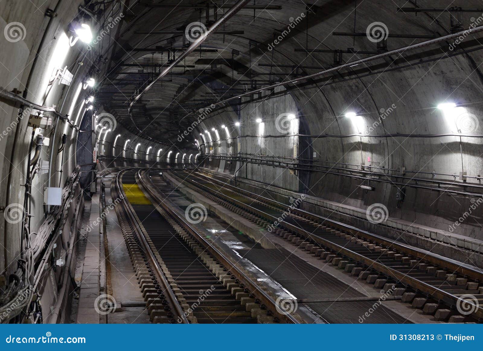 Subway Tunnel stock image. Image of train, line, railroad - 31308213