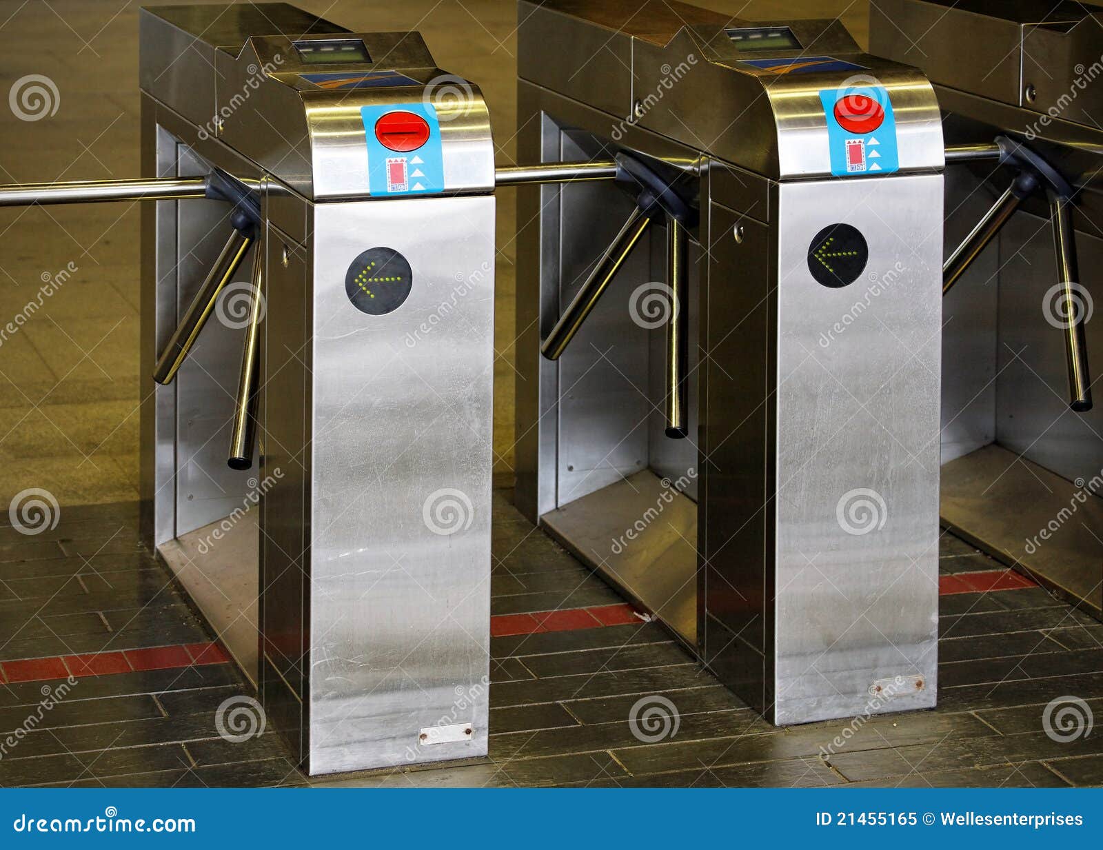Subway Turnstiles stock image. Image of subway, barrier - 21455165