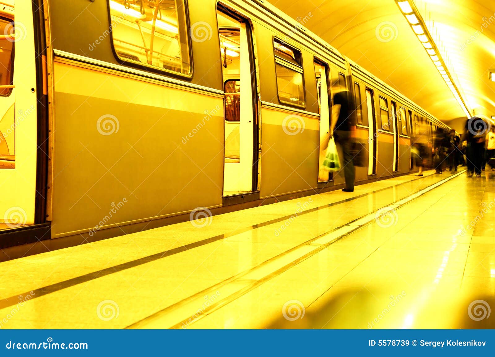 Subway. Underground Station Stock Image - Image of blue, gate: 5578739