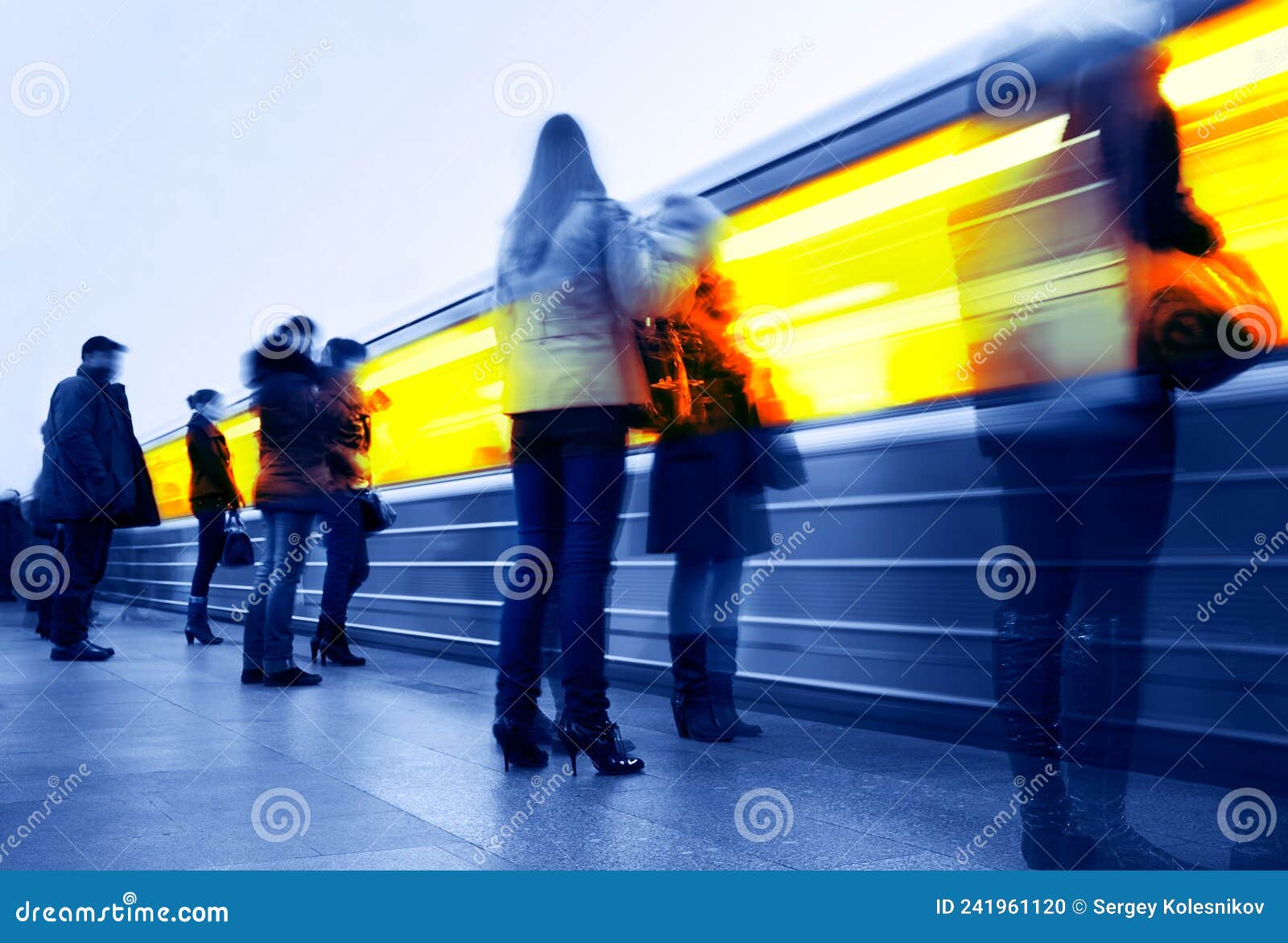 Subway. Underground Station. Moving Train Stock Photo - Image of ...