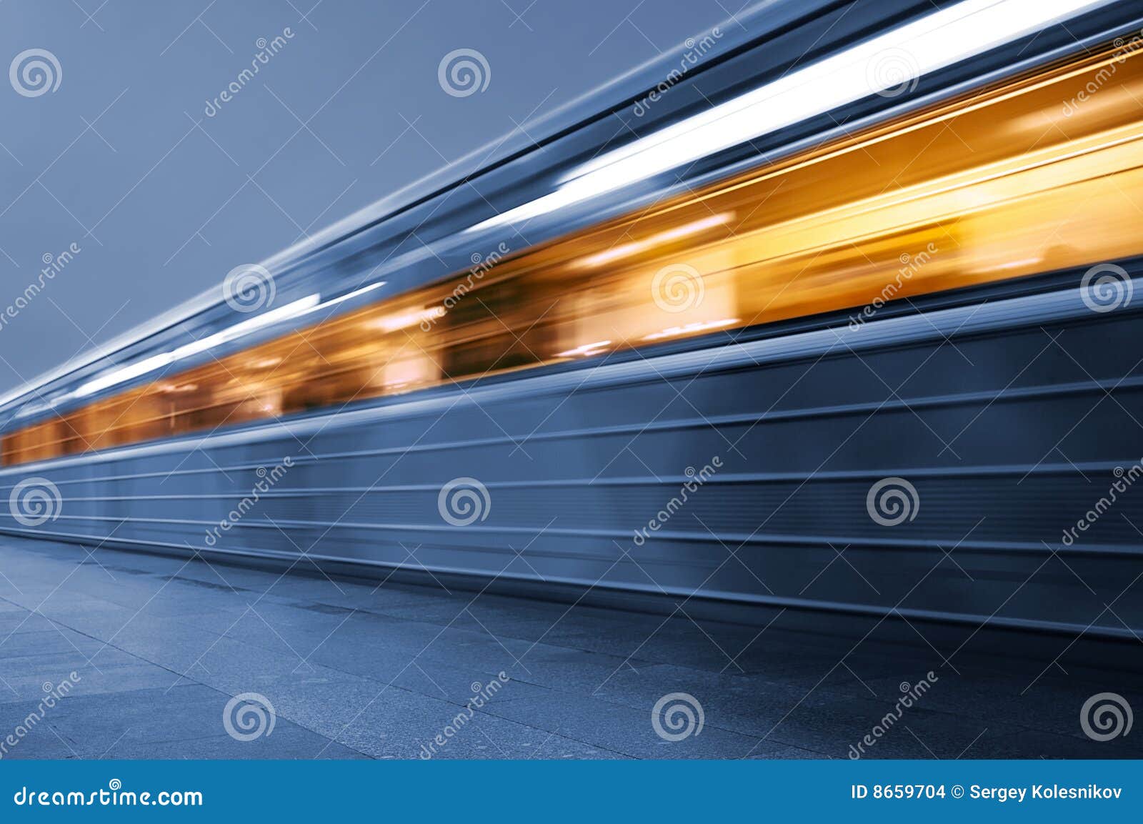 Subway. Underground train stock photo. Image of leaving - 8659704