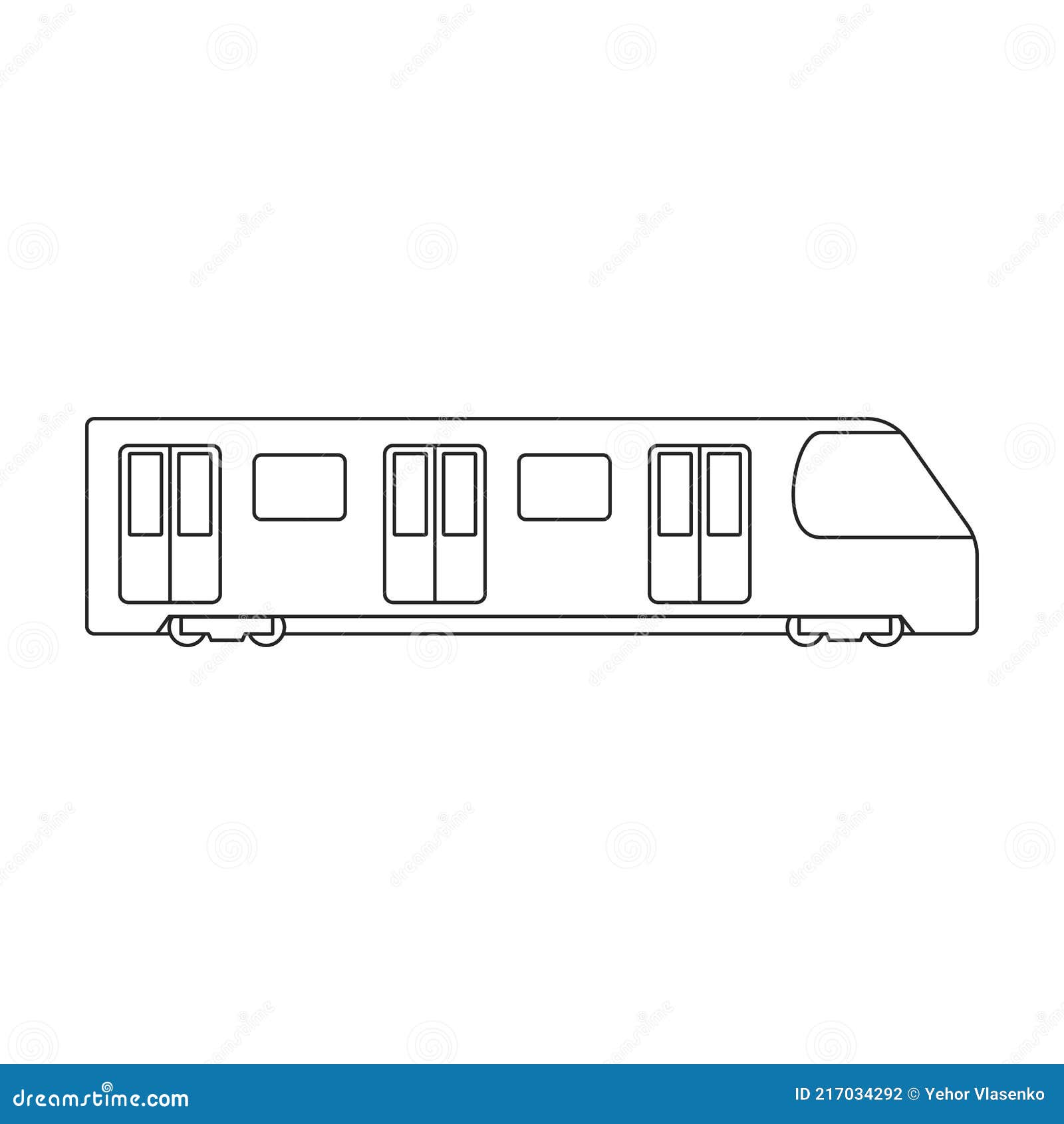 Subway Vector Outline Icon. Vector Illustration Cargo On White ...