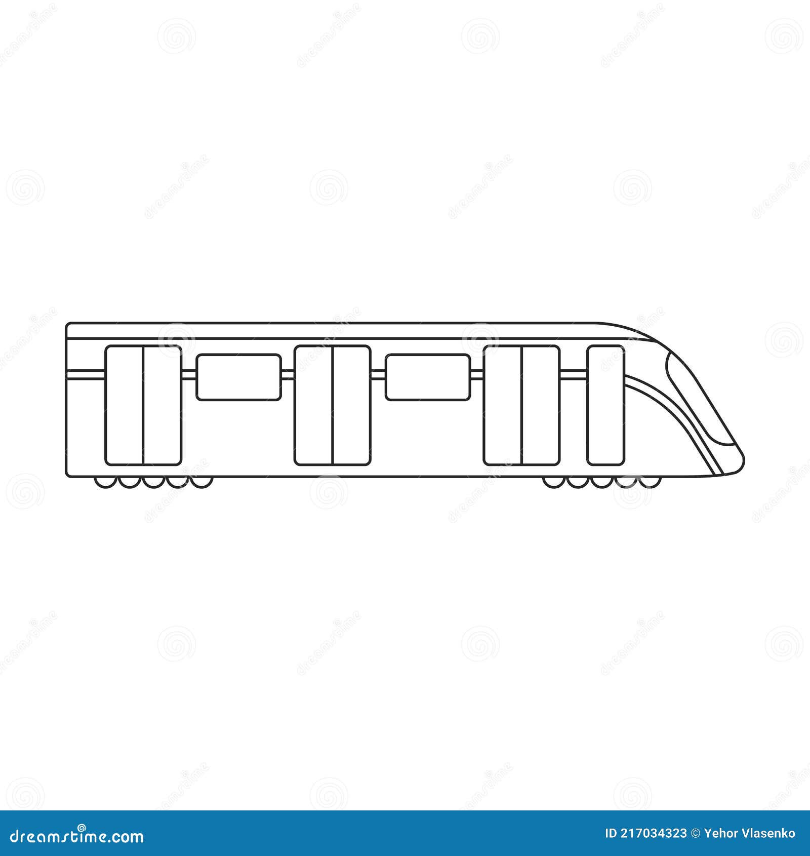 Subway Vector Outline Icon. Vector Illustration Cargo On White ...