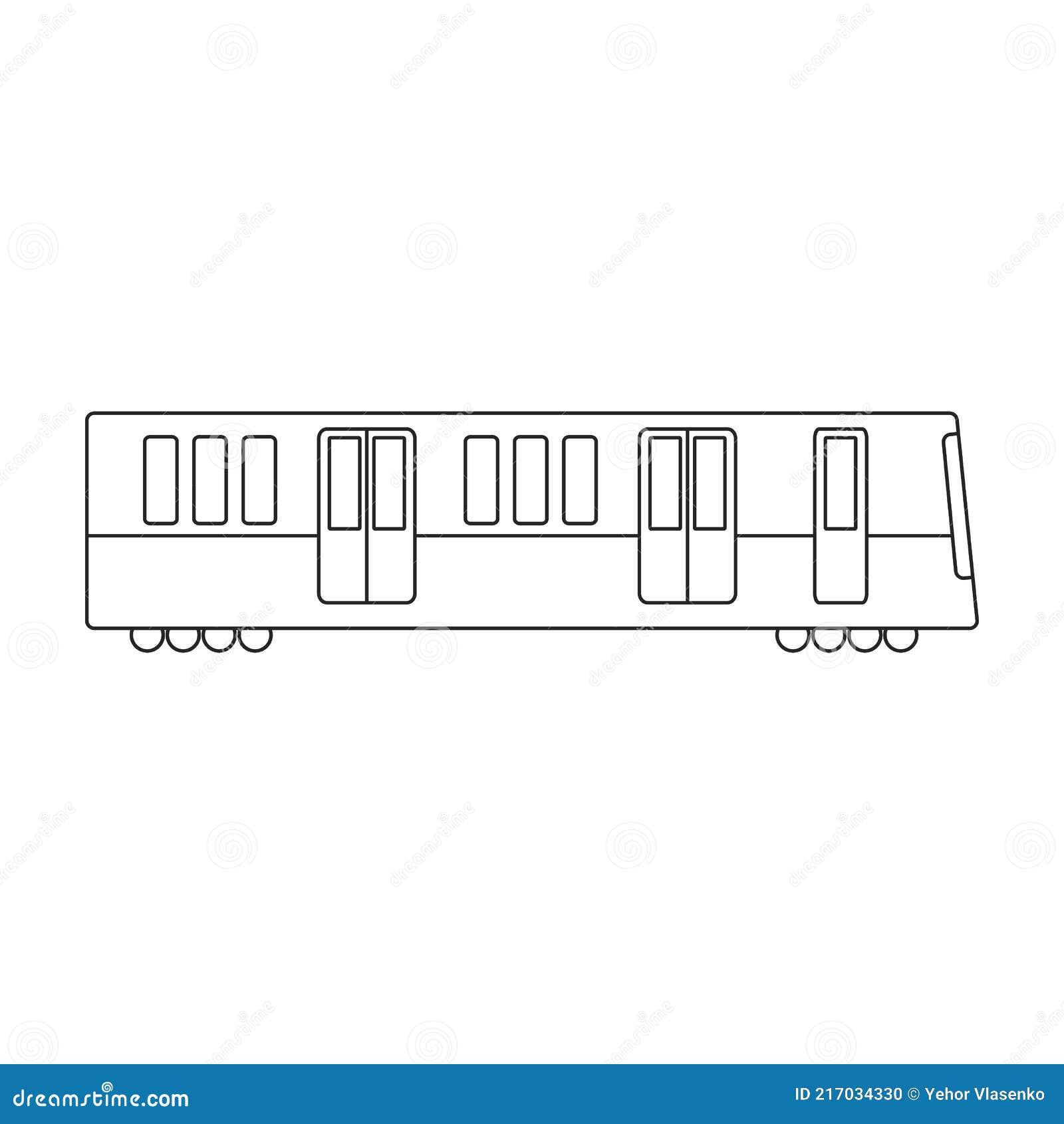 Subway Vector Outline Icon. Vector Illustration Cargo On White ...