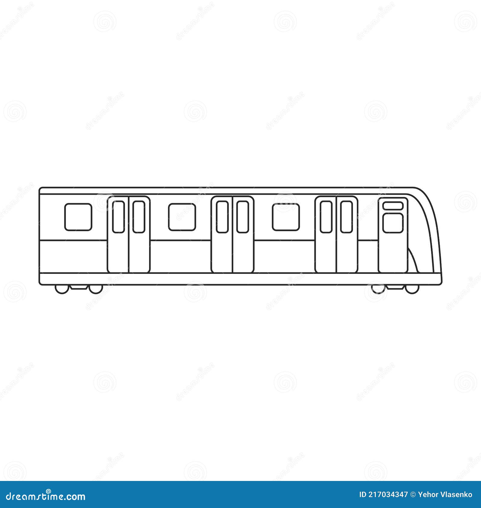 Subway Vector Outline Icon. Vector Illustration Cargo On White ...