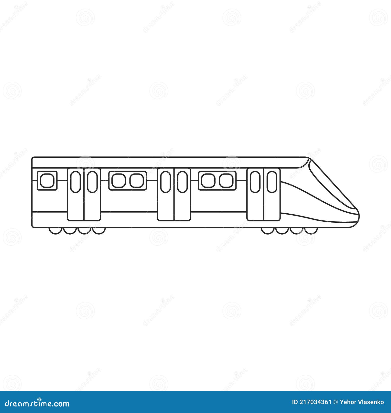 Subway Vector Outline Icon. Vector Illustration Cargo On White ...