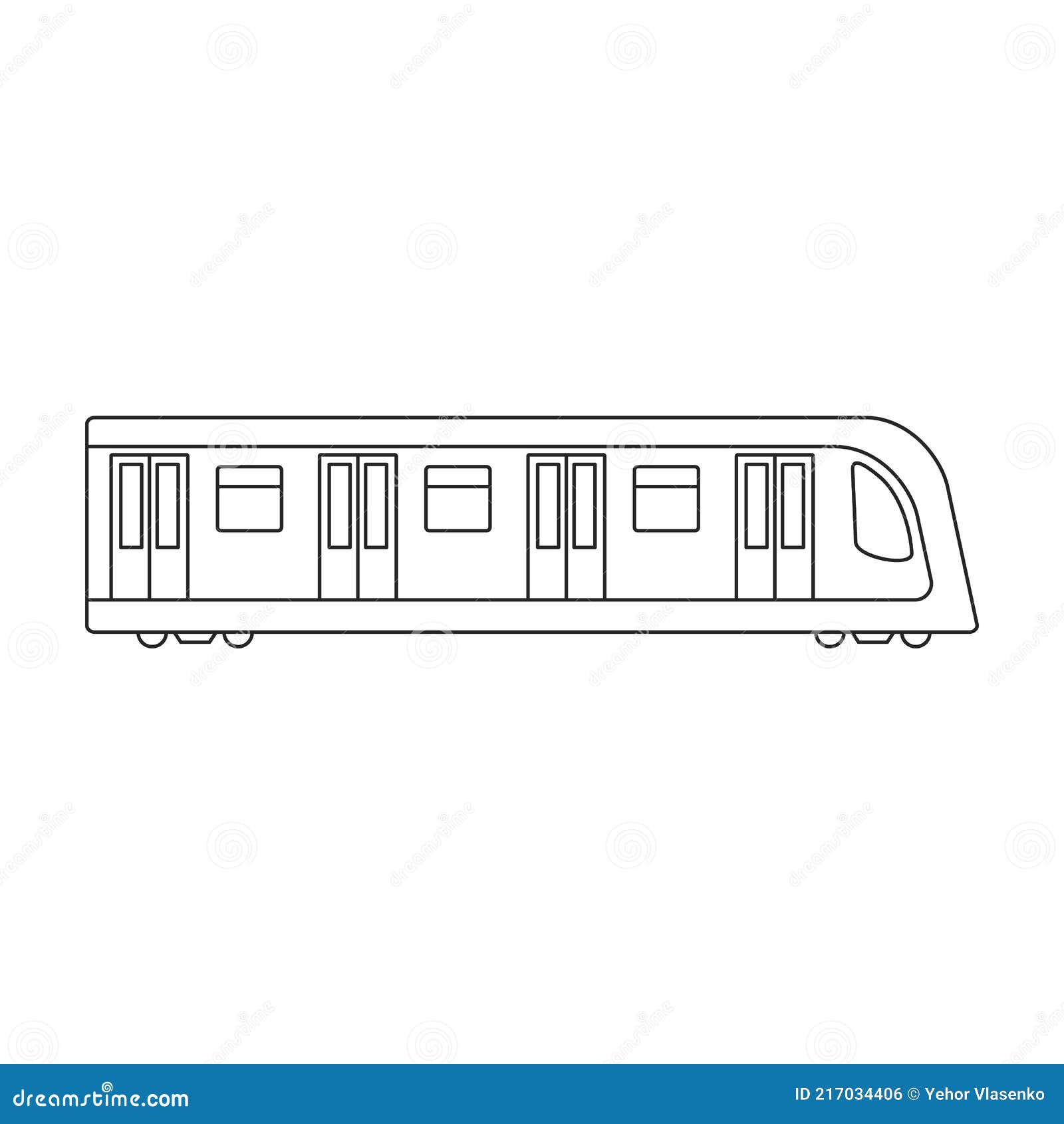 Subway Vector Outline Icon. Vector Illustration Cargo On White ...