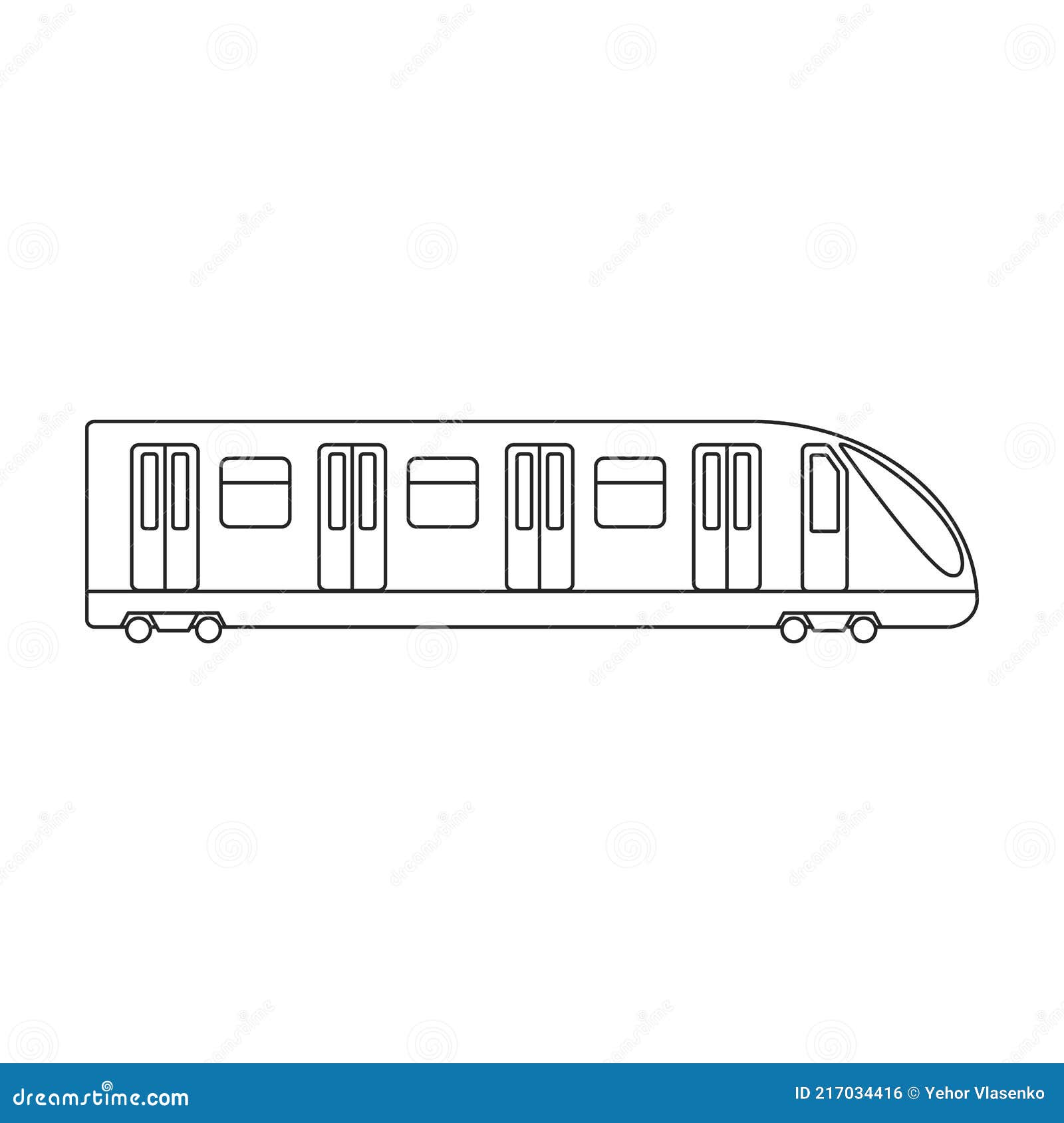 Subway Vector Outline Icon. Vector Illustration Cargo On White ...
