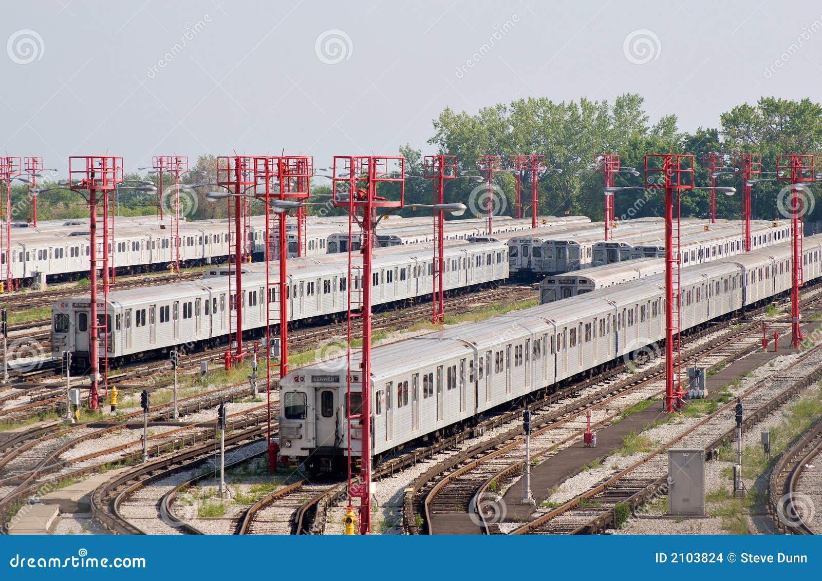 Subway yard stock photo. Image of transportation, tower - 2103824