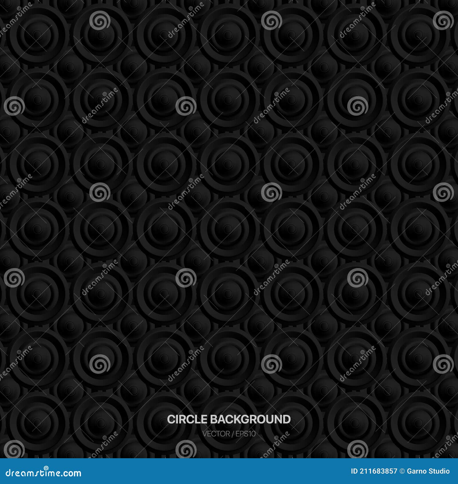 Subwoofer Design Patterns Concept. Dark Black Background Stock Vector ...