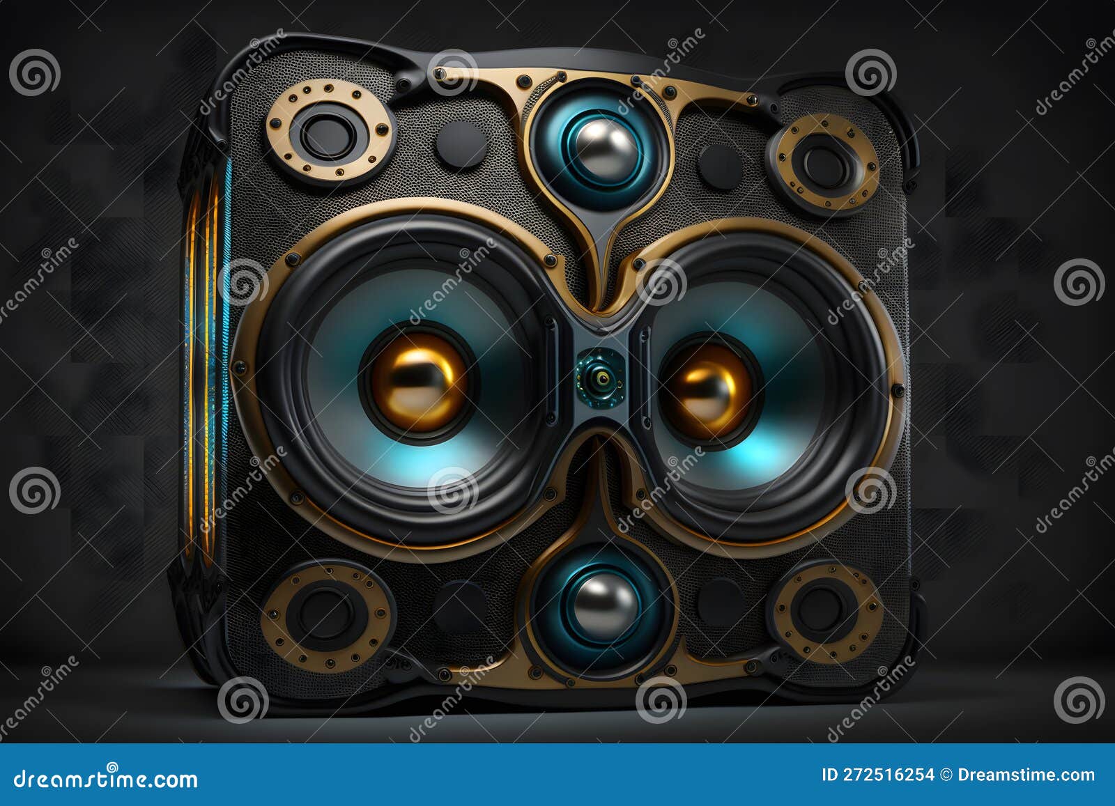 Subwoofer Dynamic Membrane or Sound Speaker. Neural Network AI ...