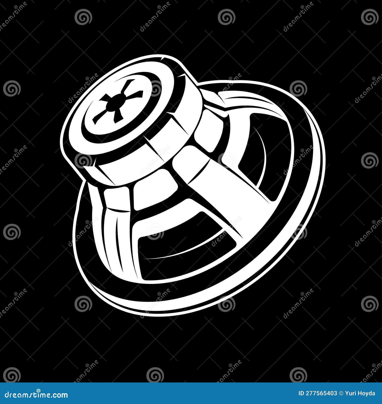 Subwoofer for Home and Car Audio Systems. Loud Speaker Illustration ...