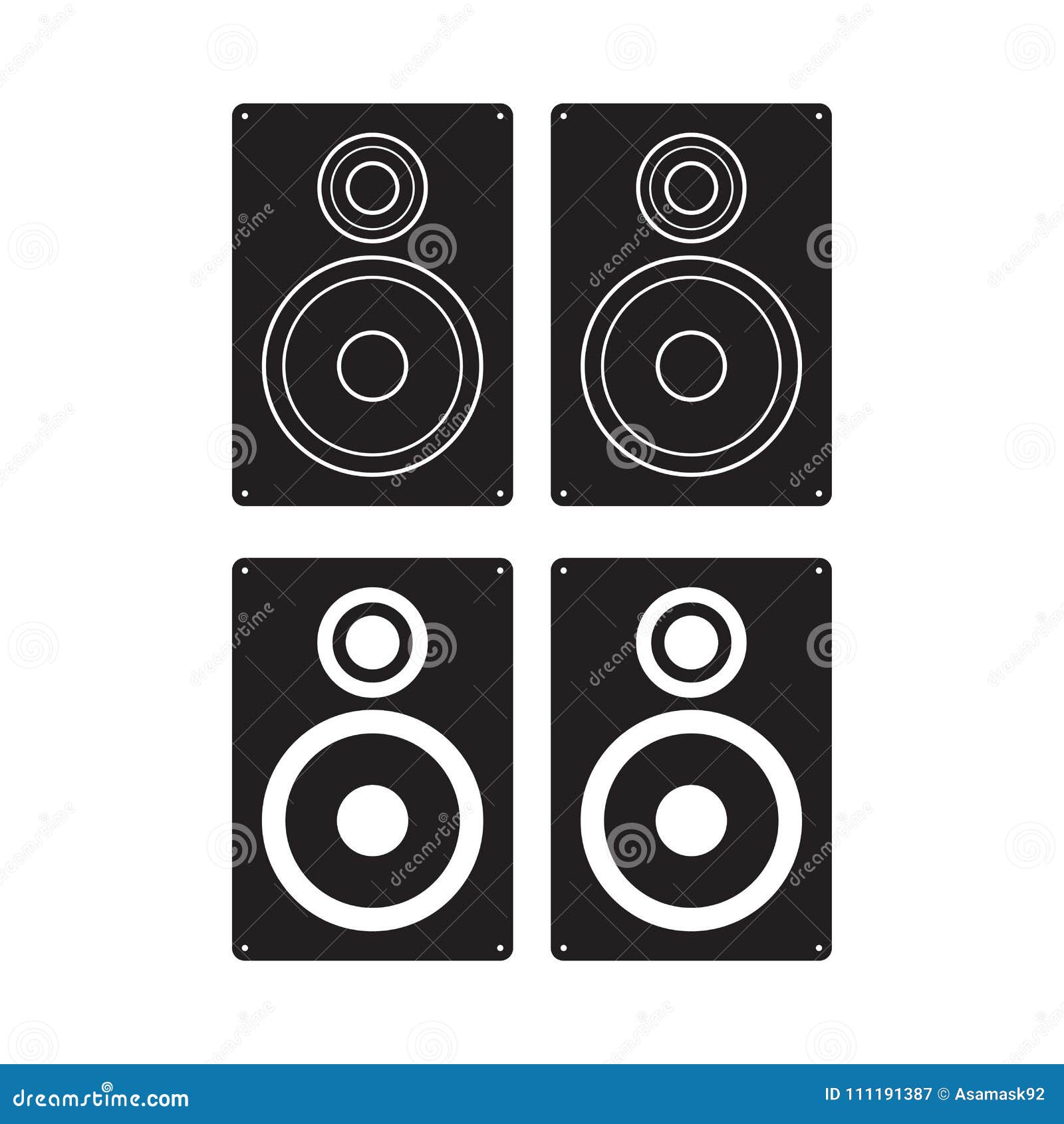 Loudspeaker Or Subwoofer Speaker Vector Illustration | CartoonDealer ...