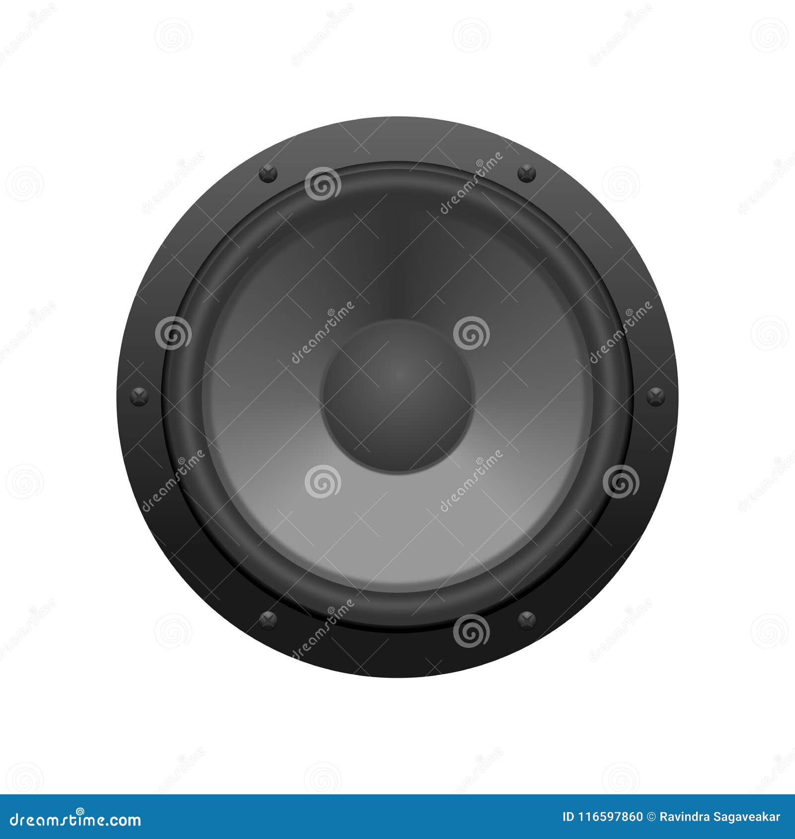 Subwoofer Illustration On White Background | CartoonDealer.com #116597860