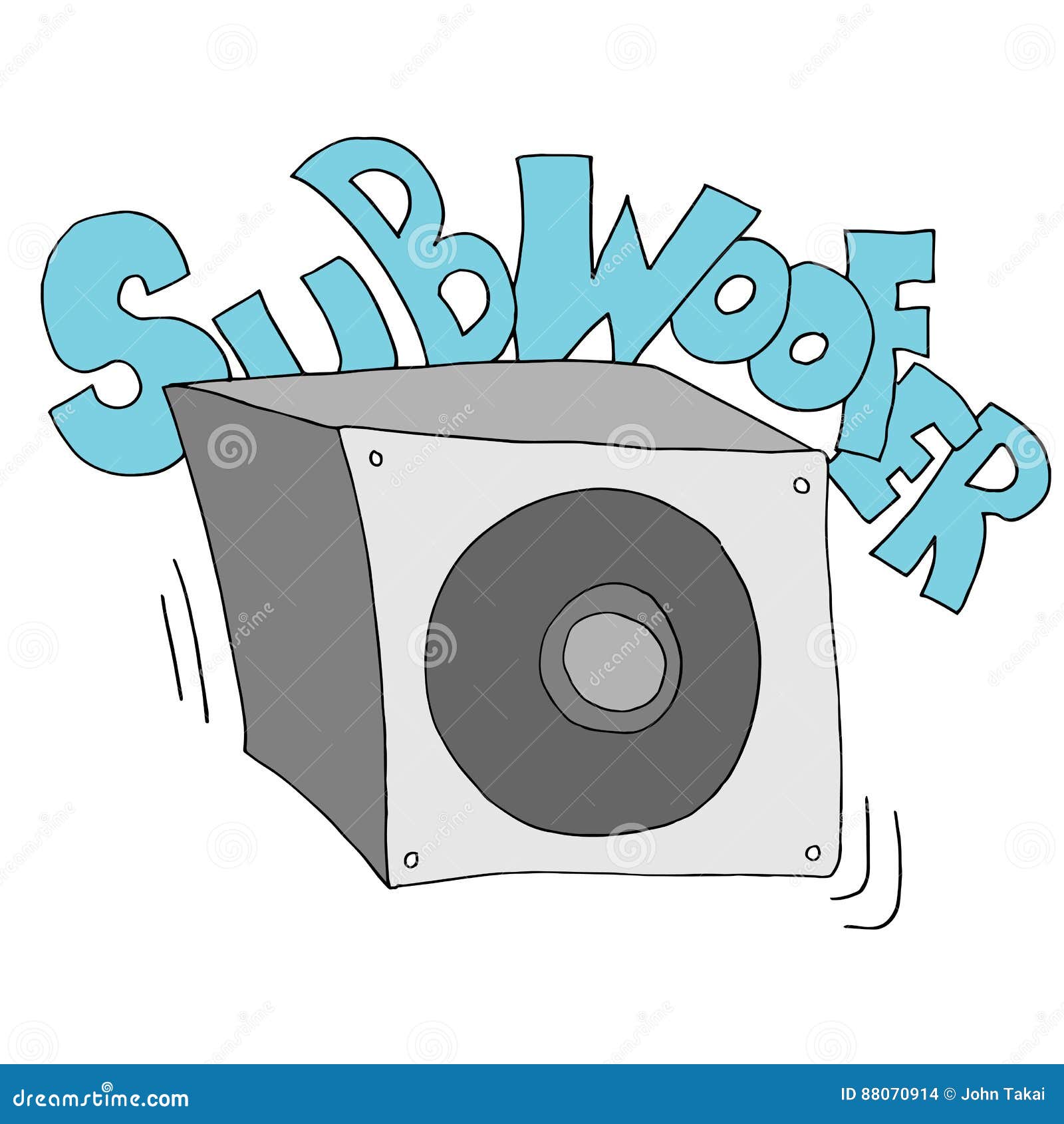 Subwoofer Speaker Isometric Icon. 3d Line Art Technical Drawing ...