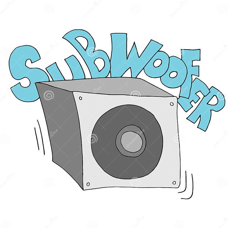 Subwoofer speaker drawing stock vector. Illustration of style - 88070914