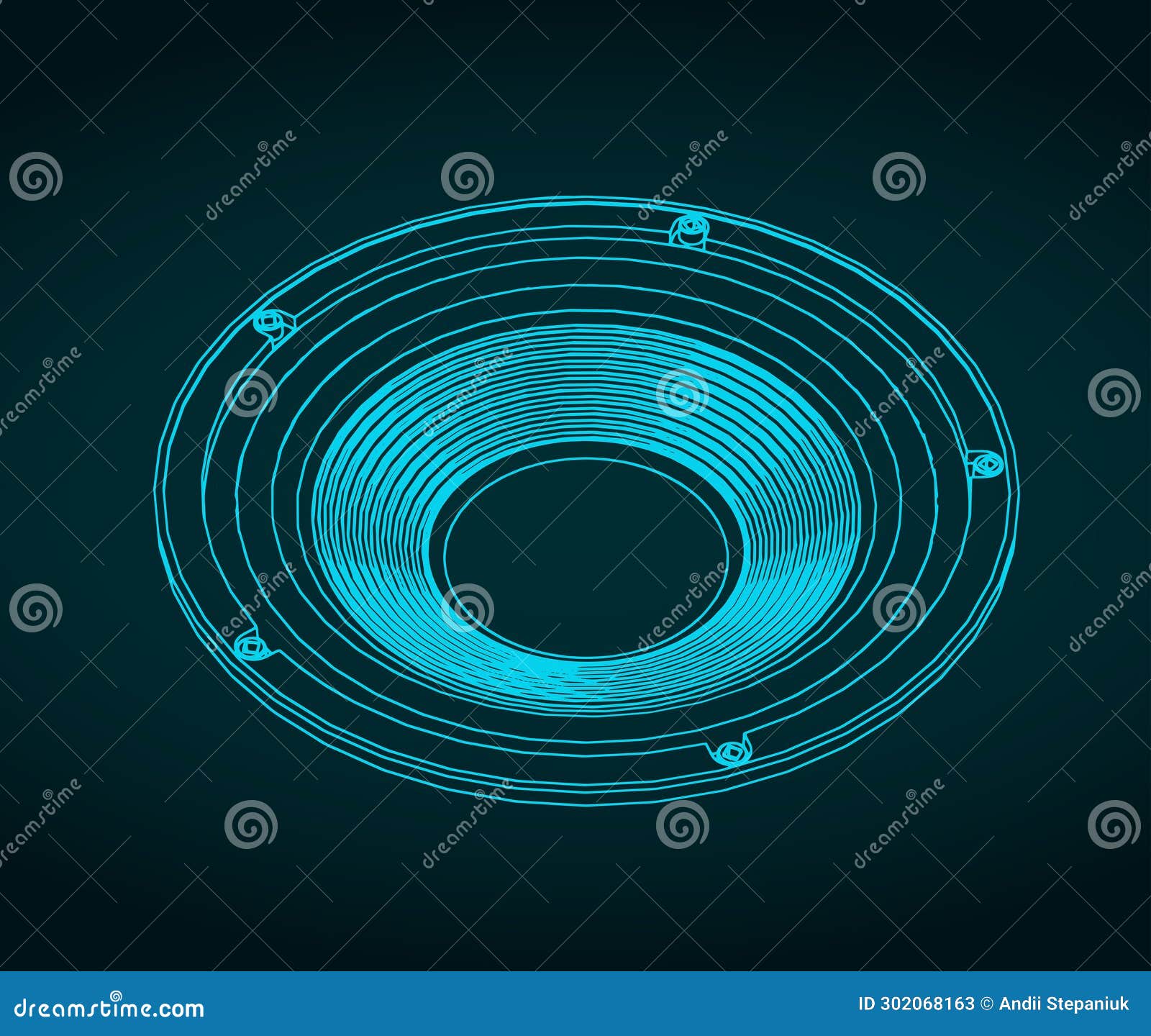 Subwoofer speaker sketch stock vector. Illustration of power - 302068163