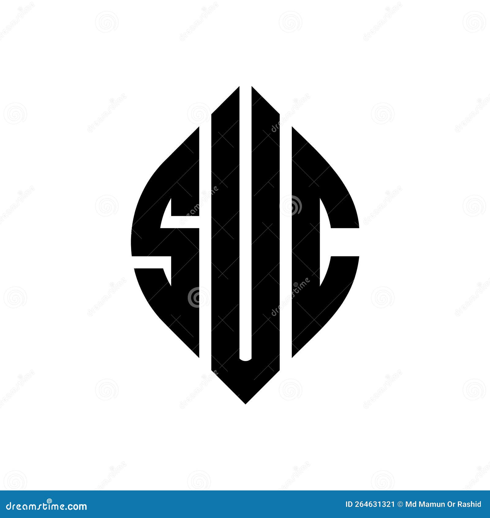 SUC Circle Letter Logo Design with Circle and Ellipse Shape. SUC ...