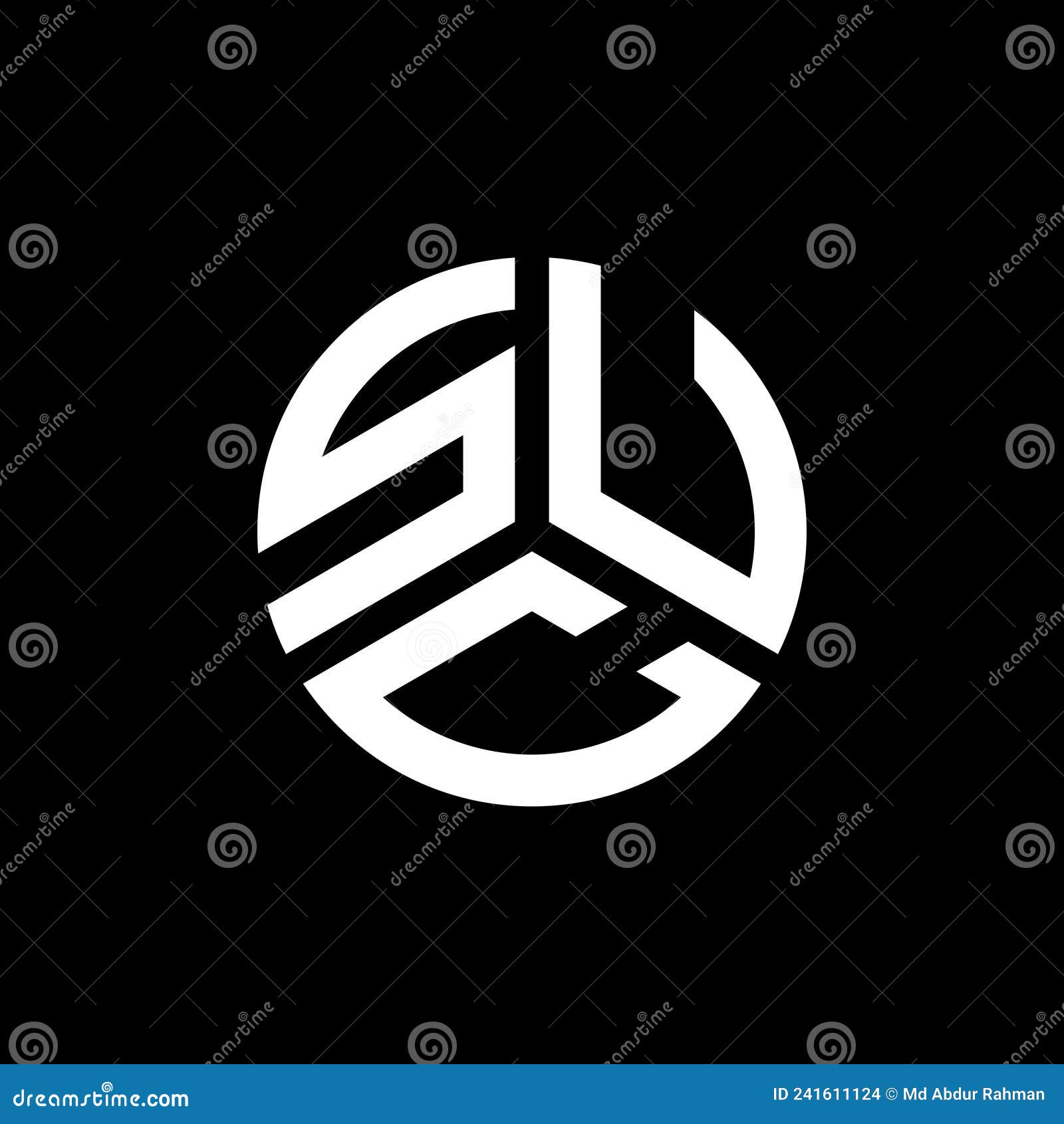 SUC Letter Logo Design On Black Background. SUC Creative Initials ...