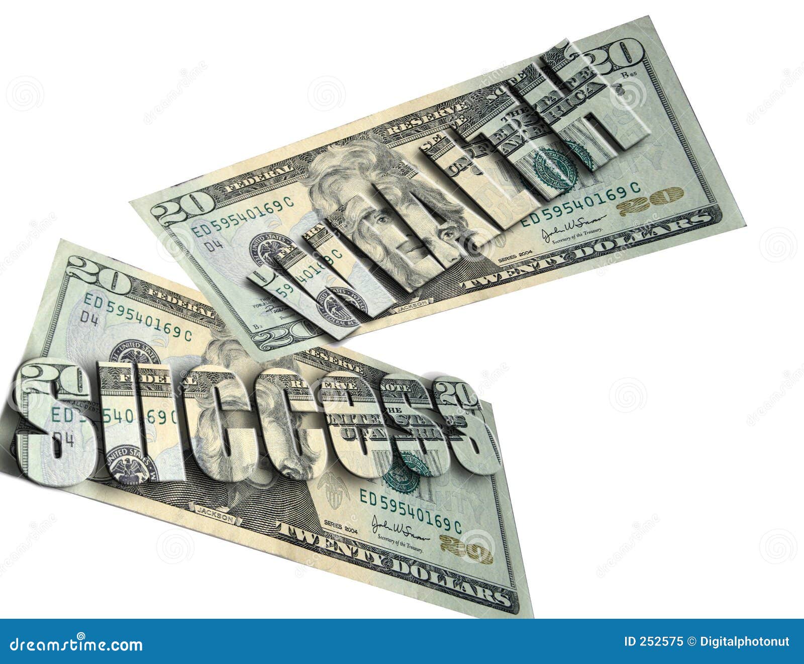Succes en Rijkdom stock illustratie. Illustration of rekening - 252575