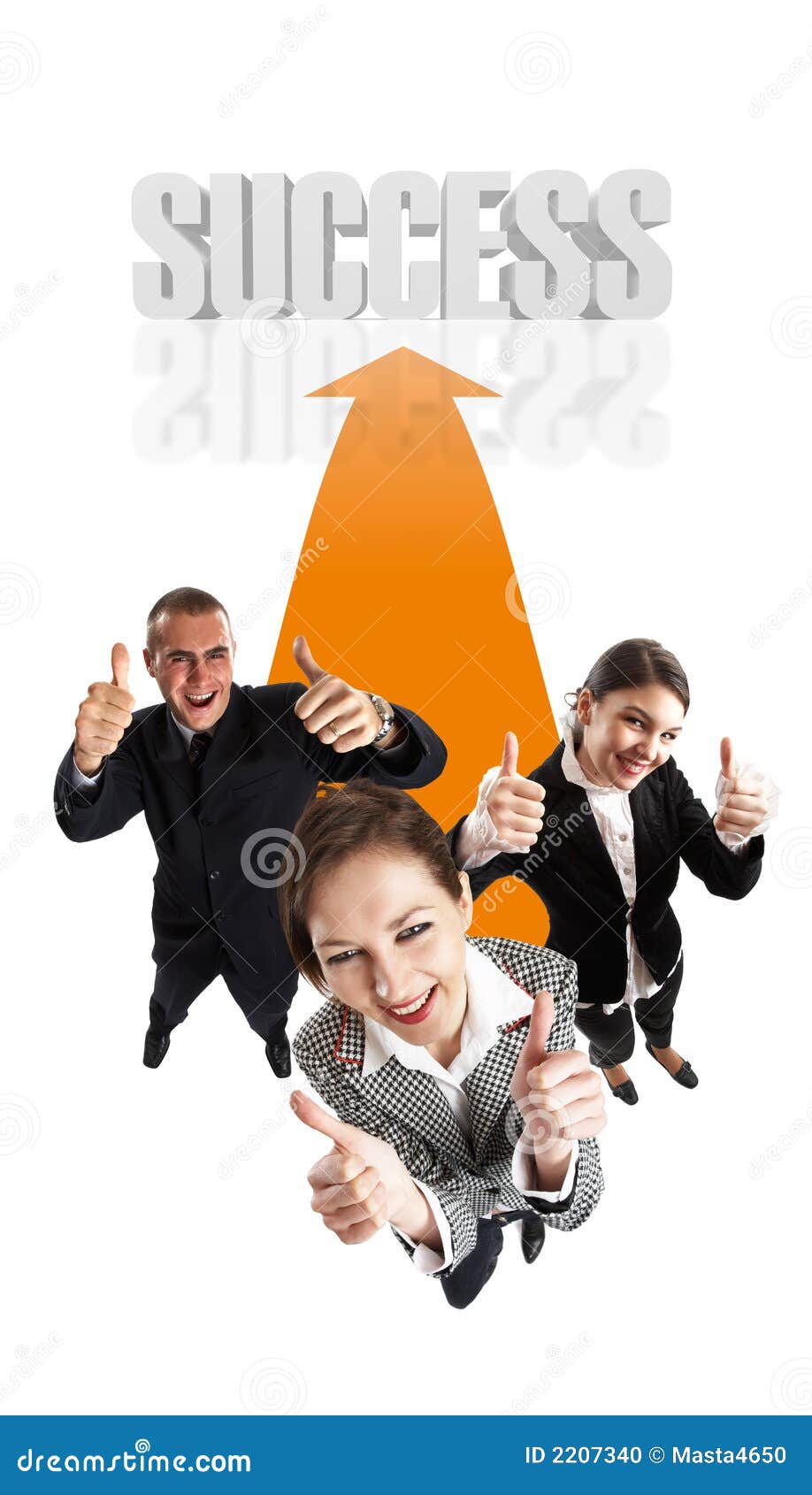 SUCCESS!!! stock photo. Image of male, increase, businesswoman - 2207340