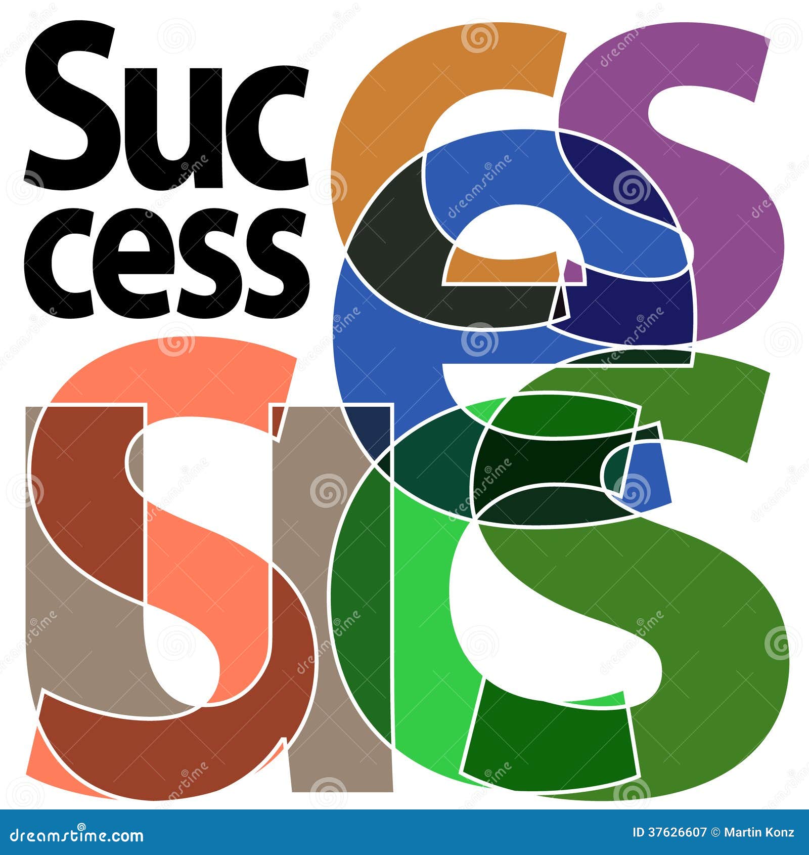 Success stock vector. Illustration of letter, word, cover - 37626607
