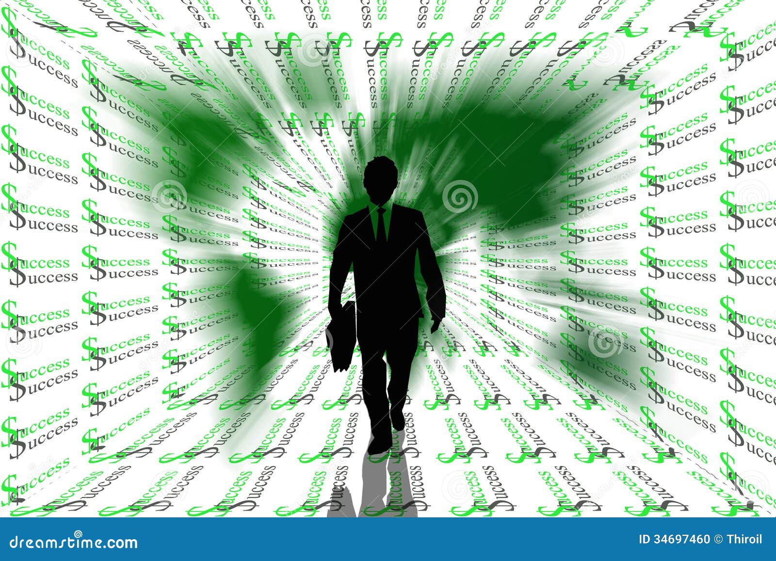 Success Abstract Background with Earth and Business Man. Stock ...