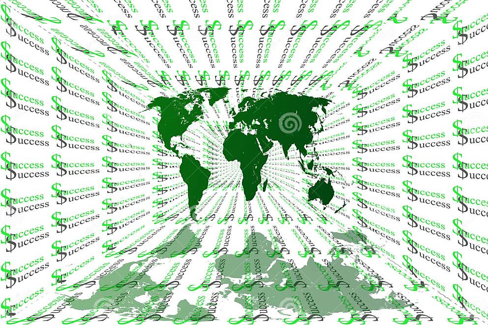 Success Abstract Background with Earth. Stock Illustration ...