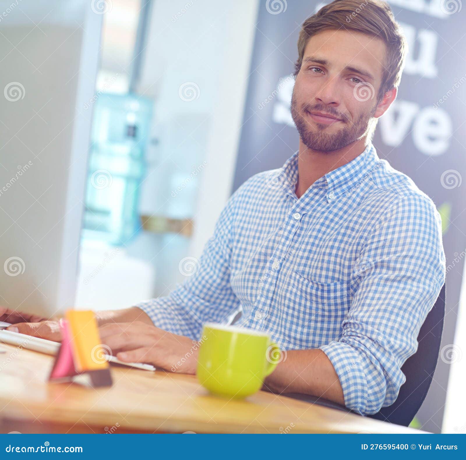 Success is Achieved by Being Confident. Portrait of a Designer at Work ...