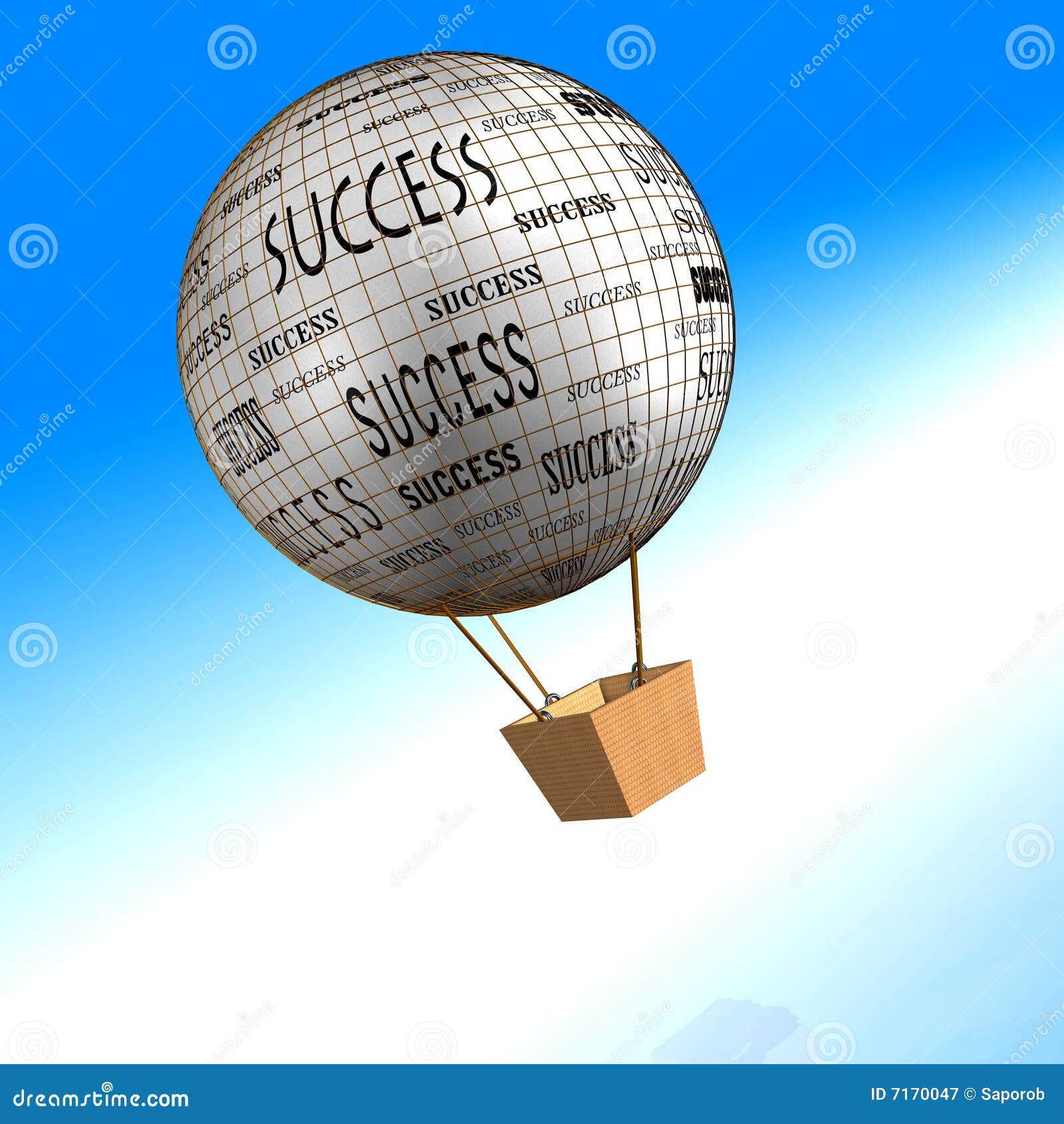 Success Air balloon stock illustration. Illustration of concept - 7170047