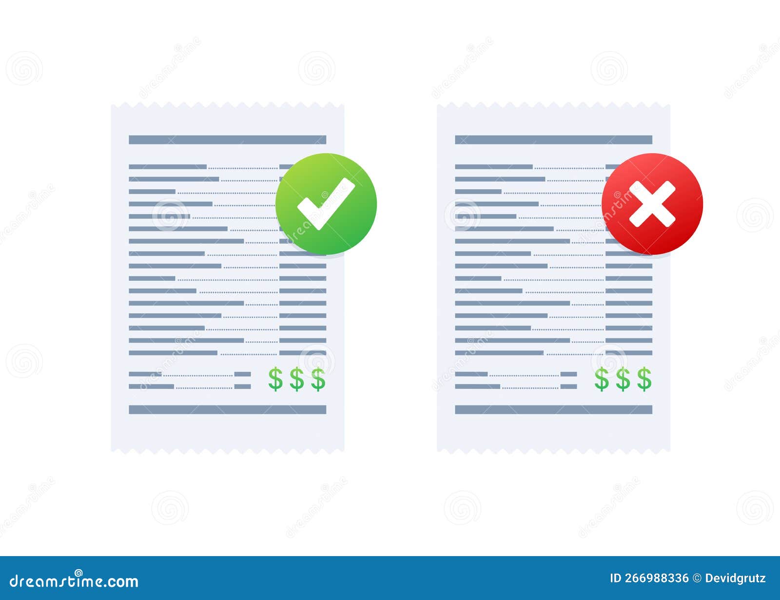 Success Approved Payment Check Mark. Vector Stock Illustration. Stock ...