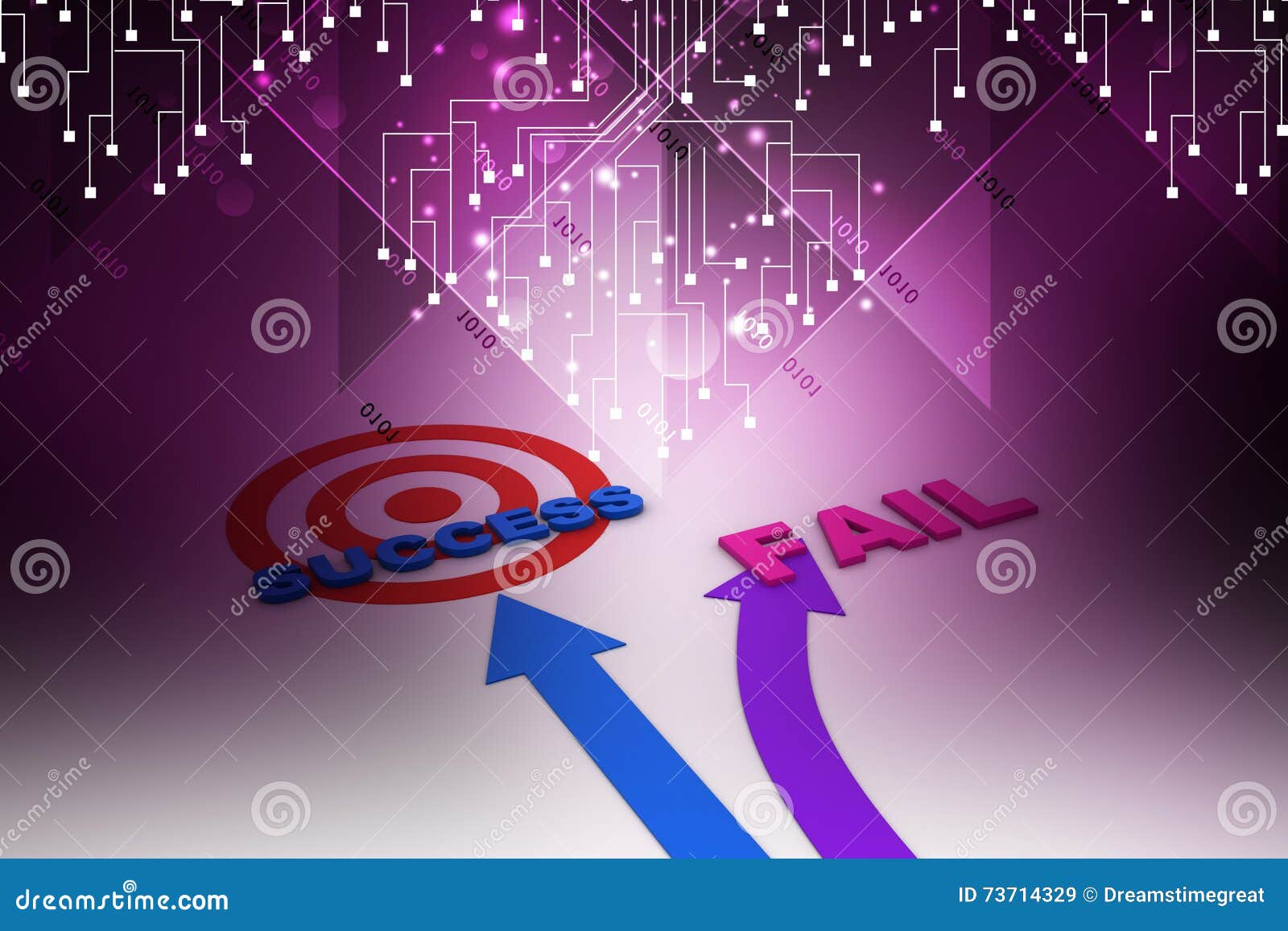 Success Arrow Going on Target Board Stock Illustration - Illustration ...