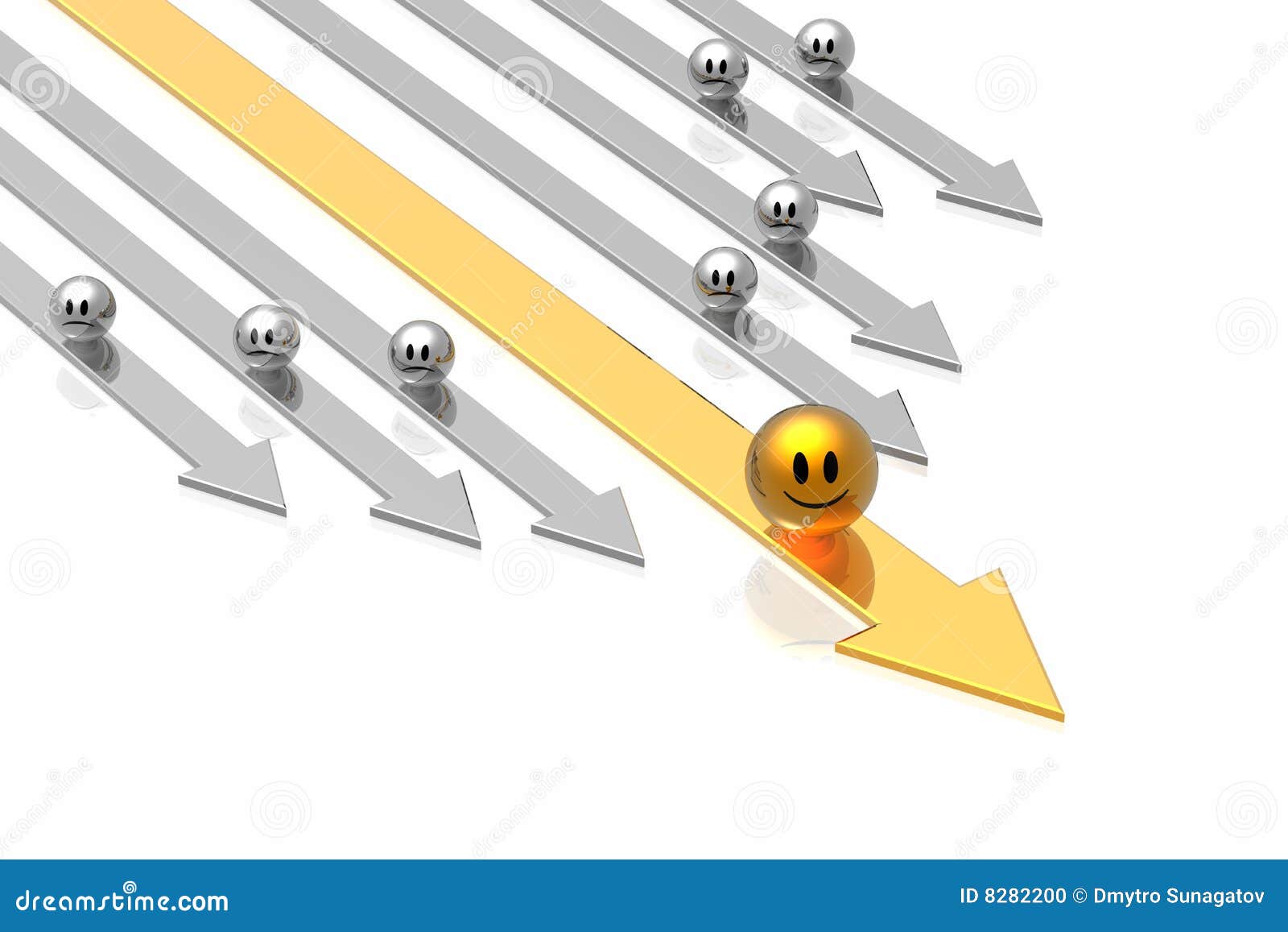Success Arrow with Leadership Stock Illustration - Illustration of ...