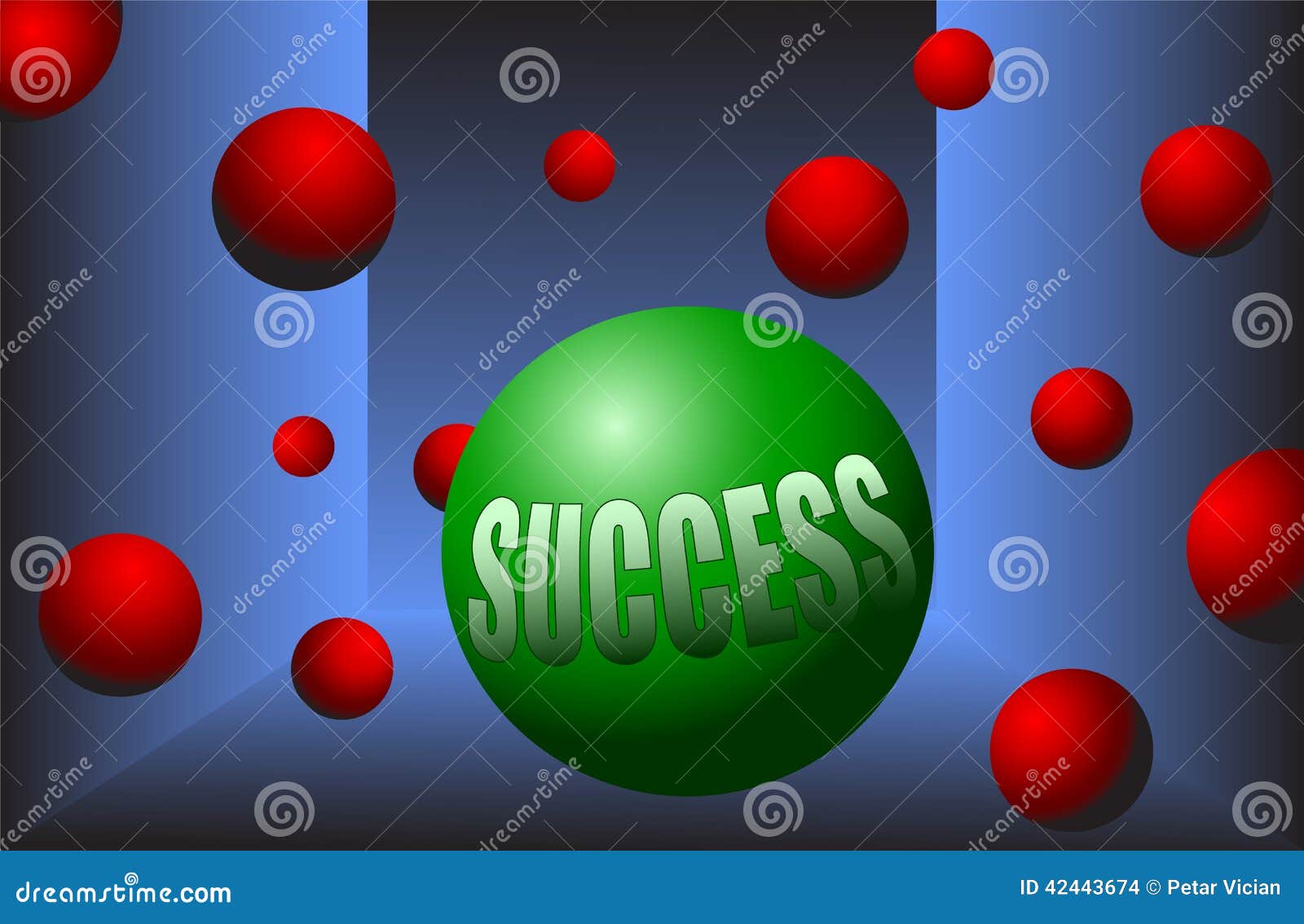 Success Ball Motivation Stand Out from the Crowd Vector Stock Vector ...