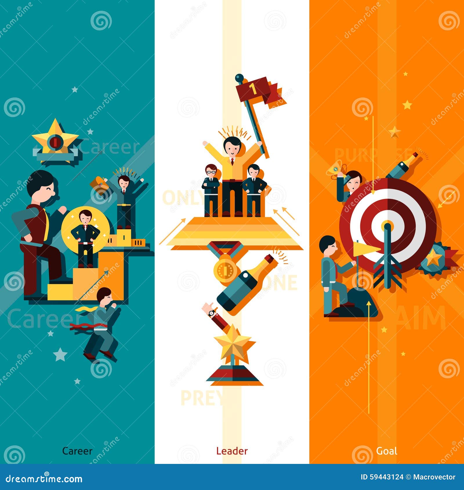 Success Banner Set stock vector. Illustration of competition - 59443124