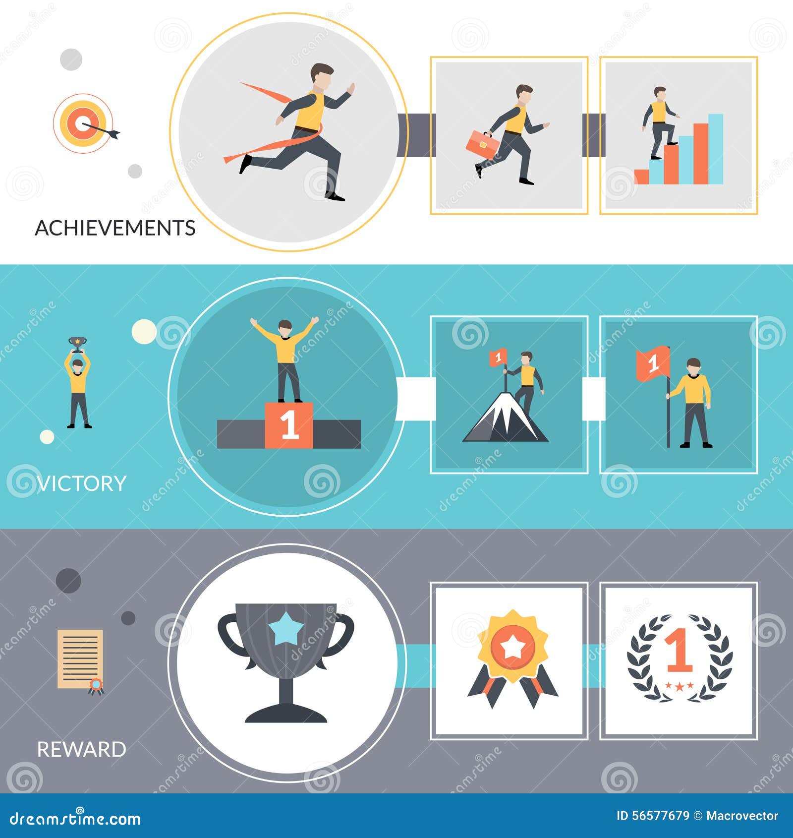 Success Banners Set stock vector. Illustration of decorative - 56577679