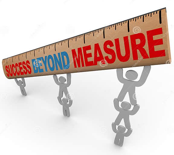 Success Beyond Measure - Team Lifting Ruler Stock Illustration ...