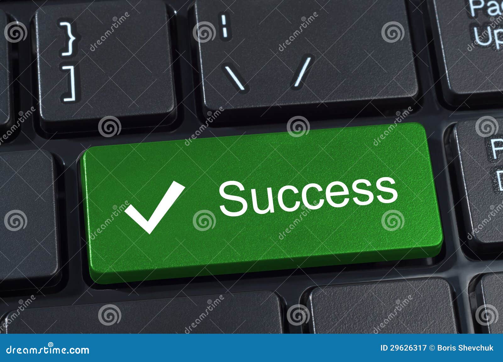 Success Big Green Button Keypad. Stock Image - Image of design, icon ...