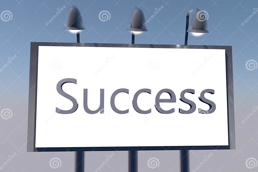 Success on billboard stock illustration. Illustration of conceptual ...