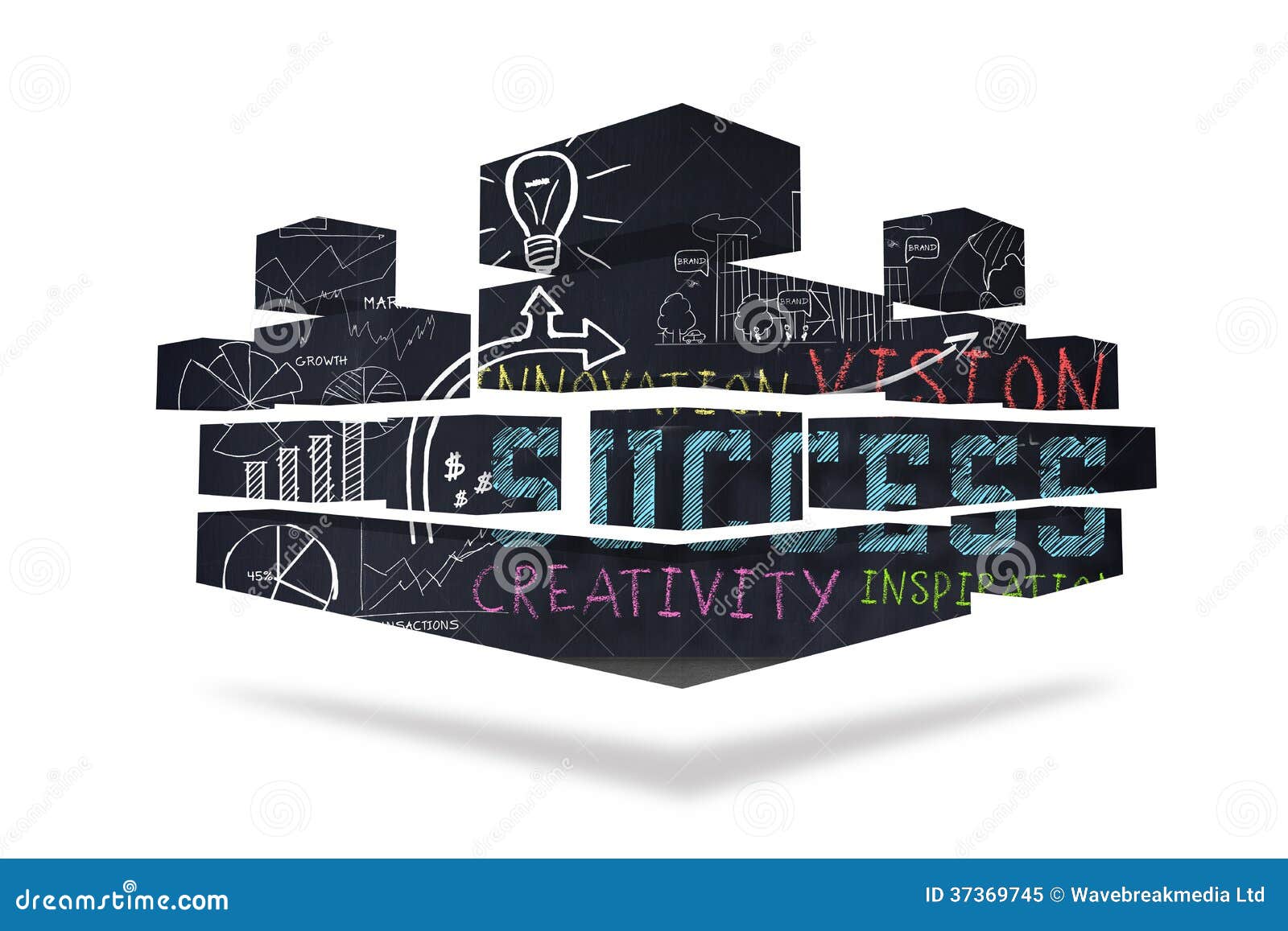 Success Brainstorm on Abstract Screen Stock Illustration - Illustration ...