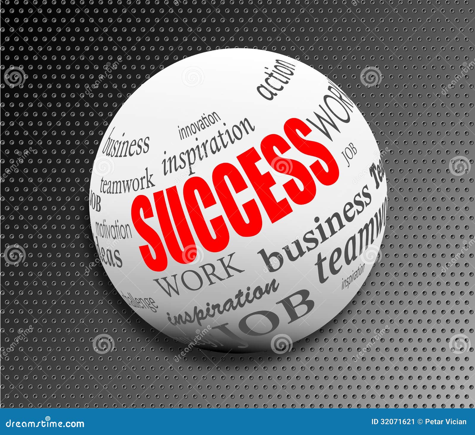 Success Business Abstract Motivation Ball Sphere Stock Vector ...