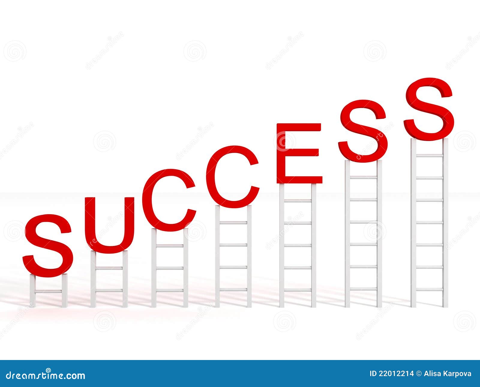 Success Business Concept with Ladders Stock Illustration - Illustration ...