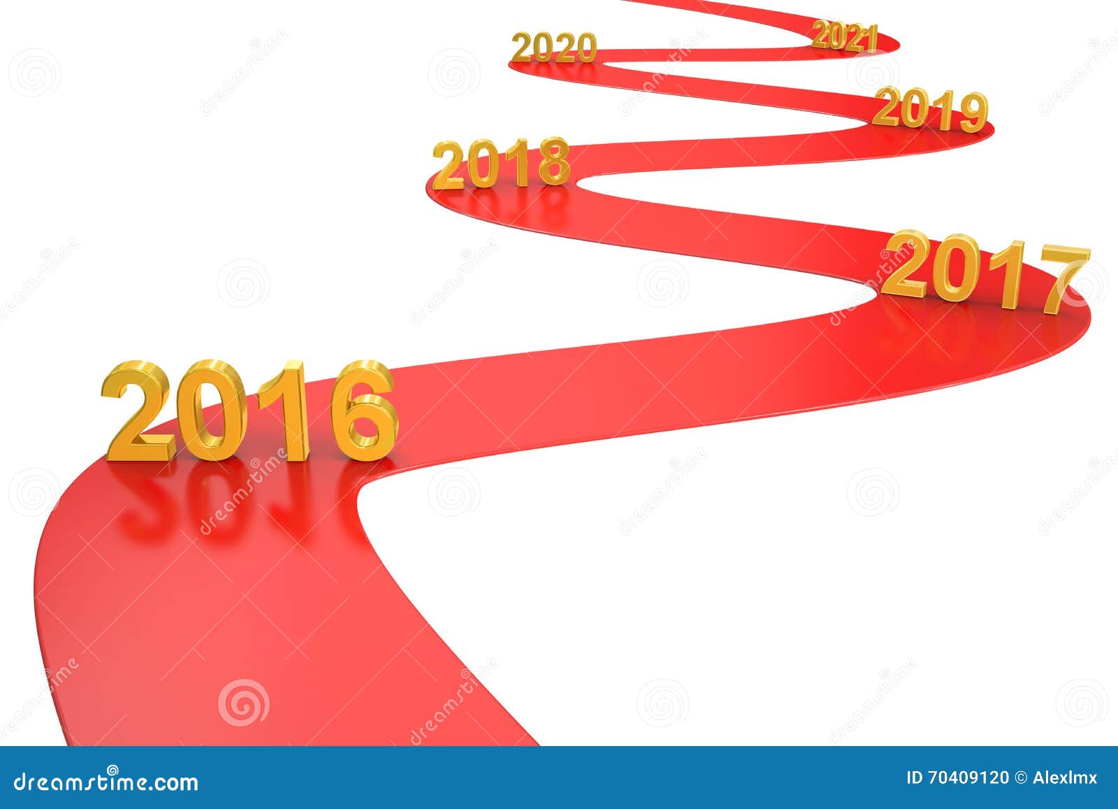 Success Business Concept 2016 Year, 3D Rendering Stock Illustration ...