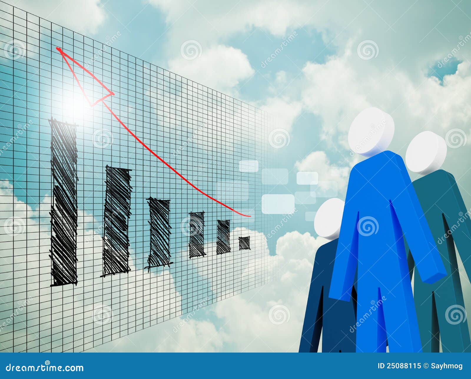 Success of business graph stock illustration. Illustration of abstract ...